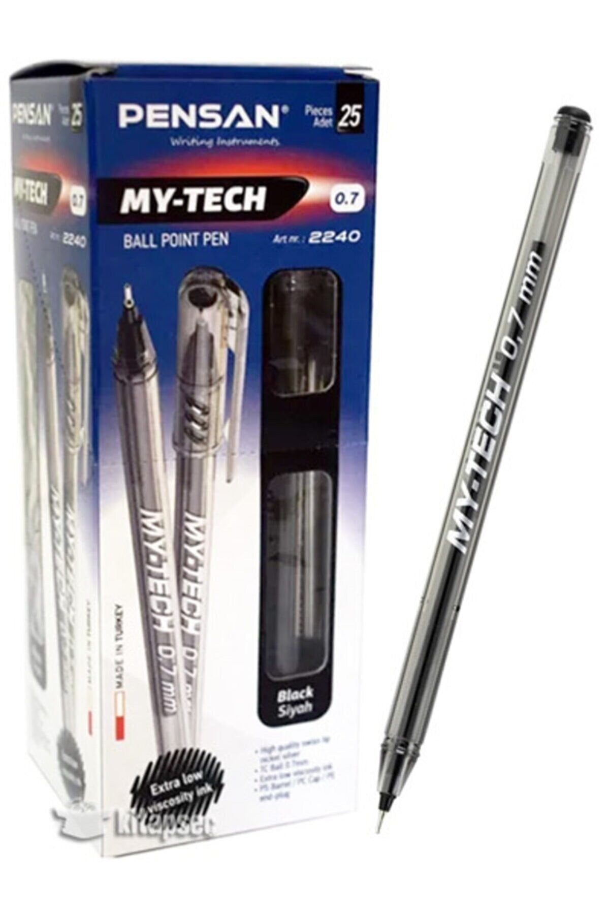 Pensan My-Tech 0.7 Siyah Tükenmez Kalem 25 li Paket - 120.00 TL + KDV